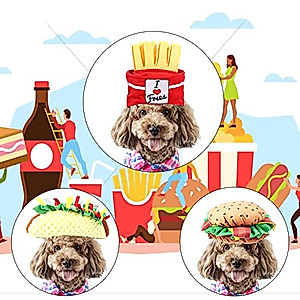 Halloween Costume Dogs Cats Hats-Fries Hats for Small Medium Large Dogs-Halloween Christmas Party Cosplay Costume for Pet Dogs n Cats