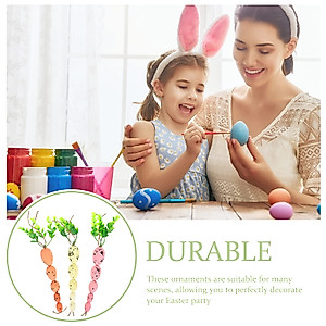 ABOOFAN 6 Pcs Easter Tree Ornaments Easter Ornament Easter Egg Letters for Stockings Foam Easter Egg Spring Easter Decor Easter Decorations Artificial Egg Pendant Household