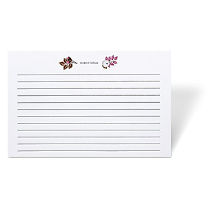 Polite Society Recipe Cards Refill Set 55 Double Sided Recipe Cards, 4x6 inches. Thick Card Stock