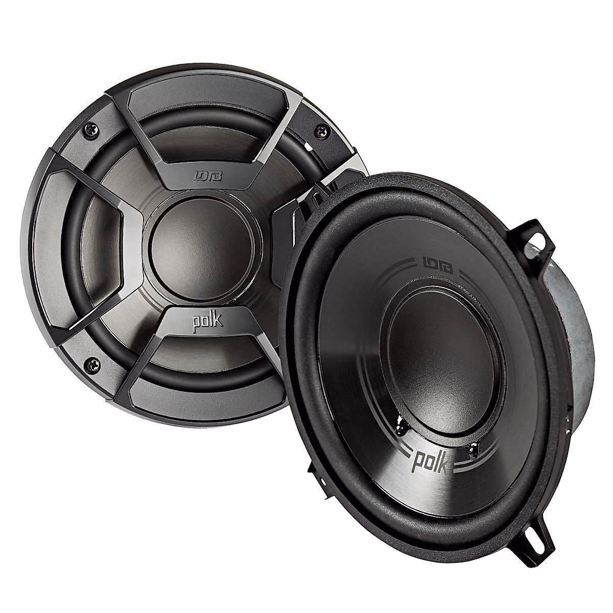 Polk Audio DB5252 DB+ Series Component Speaker System for Car & Marine - 5-1/4" 2-Way Speaker, 4-Ohm Impedance, 50-23kHz Frequency Response, Polypropylene Woofer Cone, Separate Silk Dome Tweeter