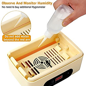 Chicken Egg Incubator, Automatic Egg Hatching Incubator,4-6 Mini Eggs Poultry Hatcher with Temperature Control Humidity Display for Hatching Chicken Quail Duck Bird Eggs