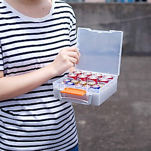 MINIMALL Battery Organizer Storage Box, Garage Case Caddy Holder for 8* D, 10* C Cell Batteries (Bag Not Include Batteries Pack)