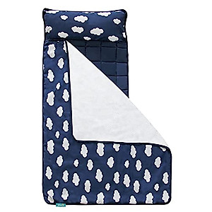 Nap Mats for Preschool Daycare Quilted Portable & Skin-Friendly Toddler Nap Mat Roll up Tavel Sleeping Bag for Kids with Removable Pillow Machine Washable