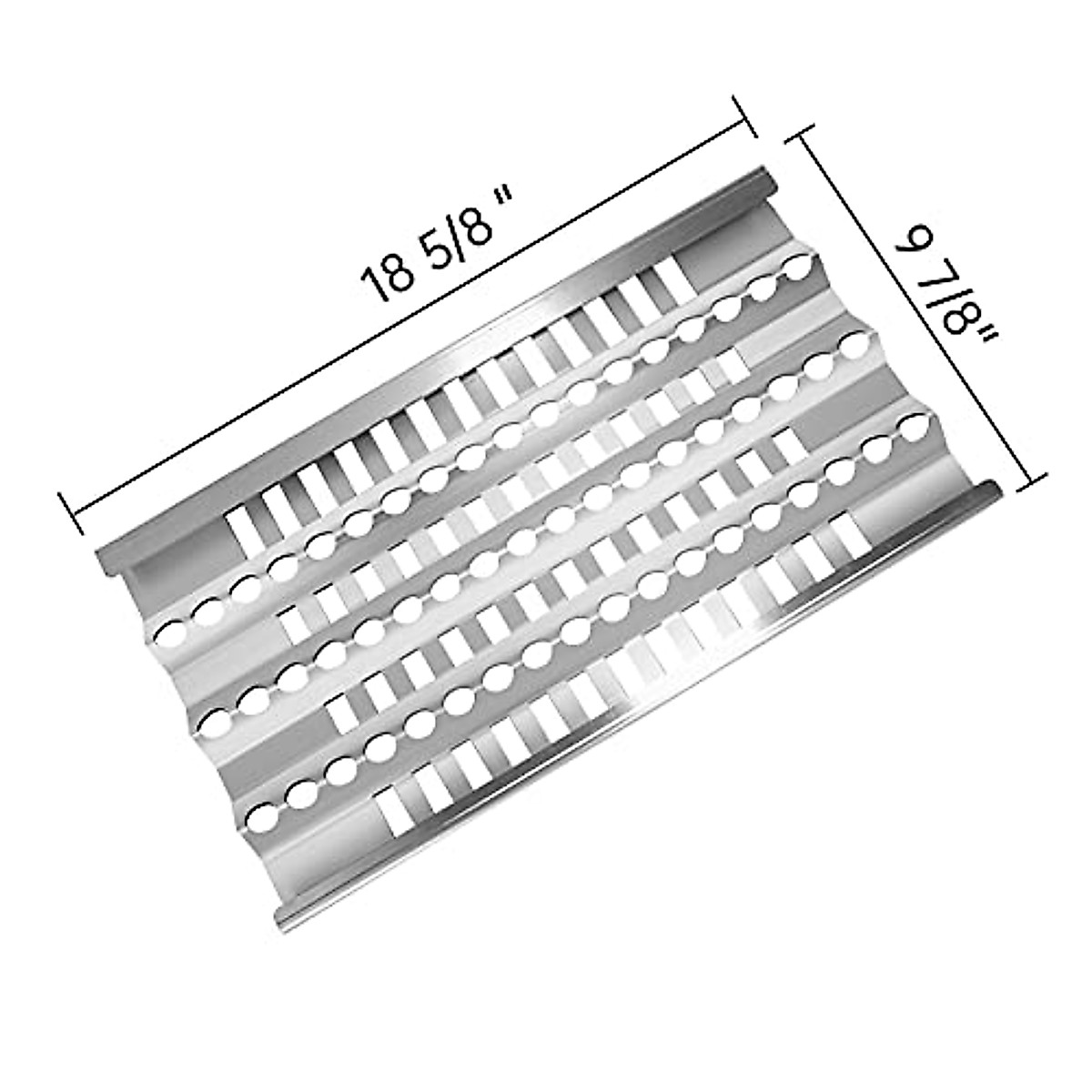 Kalomo 18 5/8" Stainless Steel Grill Heat Plates Heat Shield Burner Cover Tent Flame Tamer, DCS Radiant Tray BBQ Gas Grill Replacement Parts Repair Kit for DCS 36EBQAR, 27FSBQ, DCS48D-BQN, BGB30-BQRL