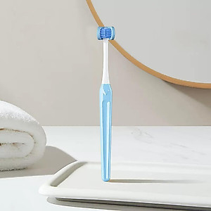 Cat Teeth Care Products Pet Toothbrush Dental Cleaning Kit for Cats Dogs Ultra-soft Bristles Oral Tool to Prevent Plaque Tartar Blue