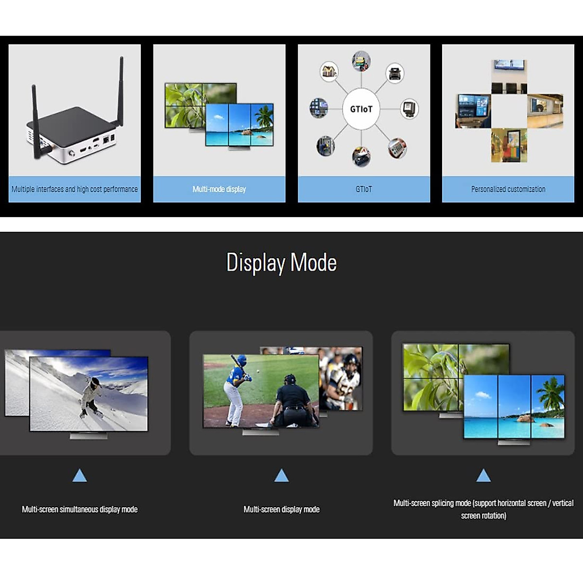 Geniatech APC820 Android 10.0 Smart TV Box Mini PC,Hexa-core Digital Signage Player, 4K HD WiFi Video Player,RK3399 Box PC for Industrial/Commercial