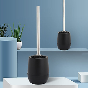 PerGar 2Pcs Toilet Brush, Robust Lockable Threads Toilet Bowl Brush and Holder, Efficient Safe Toilet Cleaner Brush for Deep Cleaning, Toilet Scrubber with Silicone Bristles, Durable Home Accessory