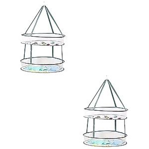 Zerodeko 2pcs Foldable Laundry Rack Dish Drying Rack Large Collapsible Drying Rack for Clothes Sweater Hanging Dryer Clothes Dryer net Foldable Clothes Drying Rack mesh Basket Dryer