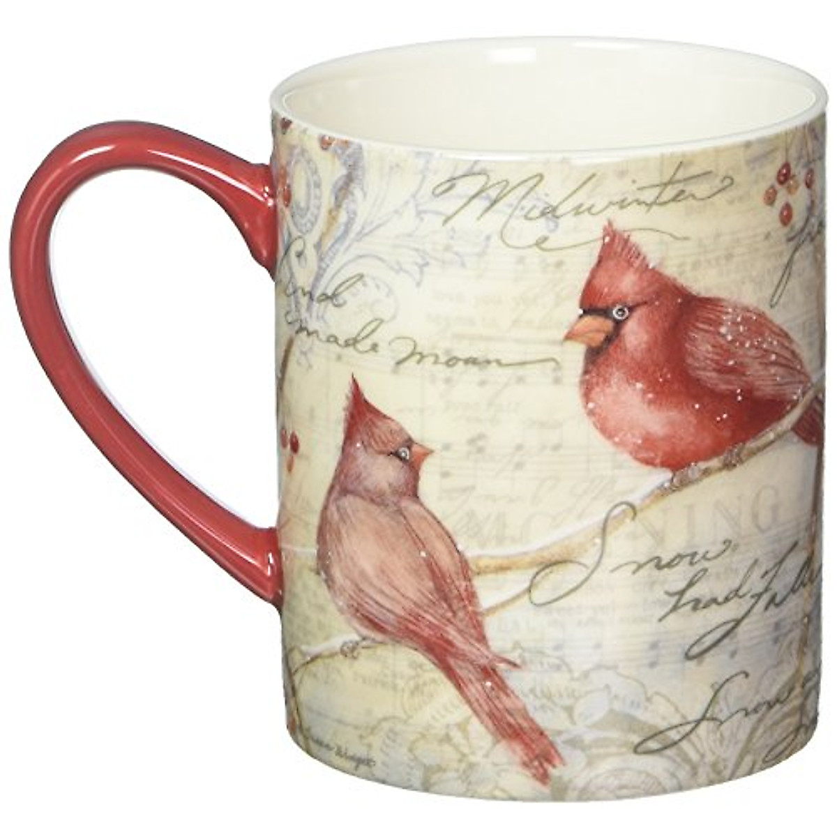 Lang Cardinal Pair 14 oz. Mug by Susan Winget (10995021058), 1 Count (Pack of 1), Multicolored