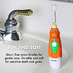 Brilliant Oral Care Kids Sonic Toothbrush Ultra Soft Replacement Heads, for Children Ages 3+, Yellow, 2 Pack