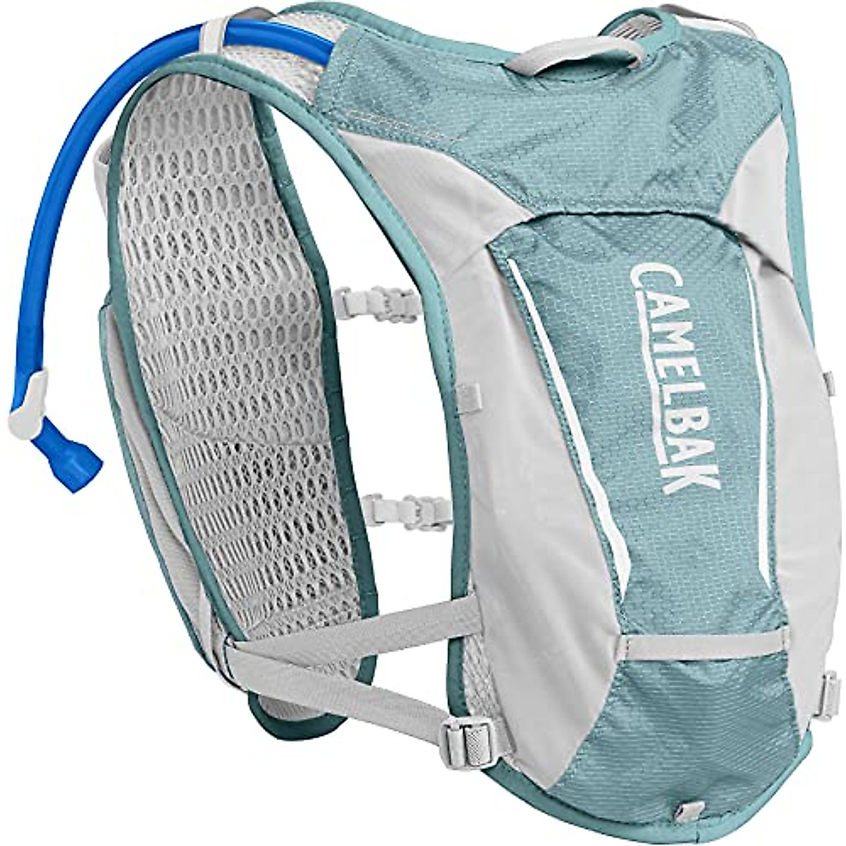 CamelBak Women's Circuit Run Vest with 50oz Hydration Bladder, Aqua Sea/ Silver