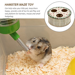 Hamster Tunnel Maze Toy Small Pets Wood Hideout Play Hut Animal Habitat House Exercising Toy Climbing Platform for Dwarf Hedgehog Rat Sugar Glider Gerbil