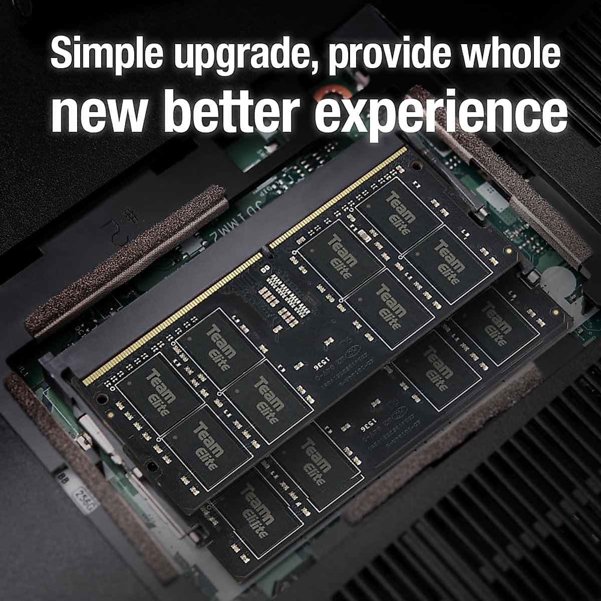 TEAMGROUP Elite DDR4 32GB Kit (2 x 16GB) 3200MHz PC4-25600 CL22 (2933MHz or 2666MHz)Unbuffered Non-ECC 1.2V SODIMM 260-Pin Laptop Notebook PC Computer Memory Module Ram Upgrade - TED432G3200C22DC-S01