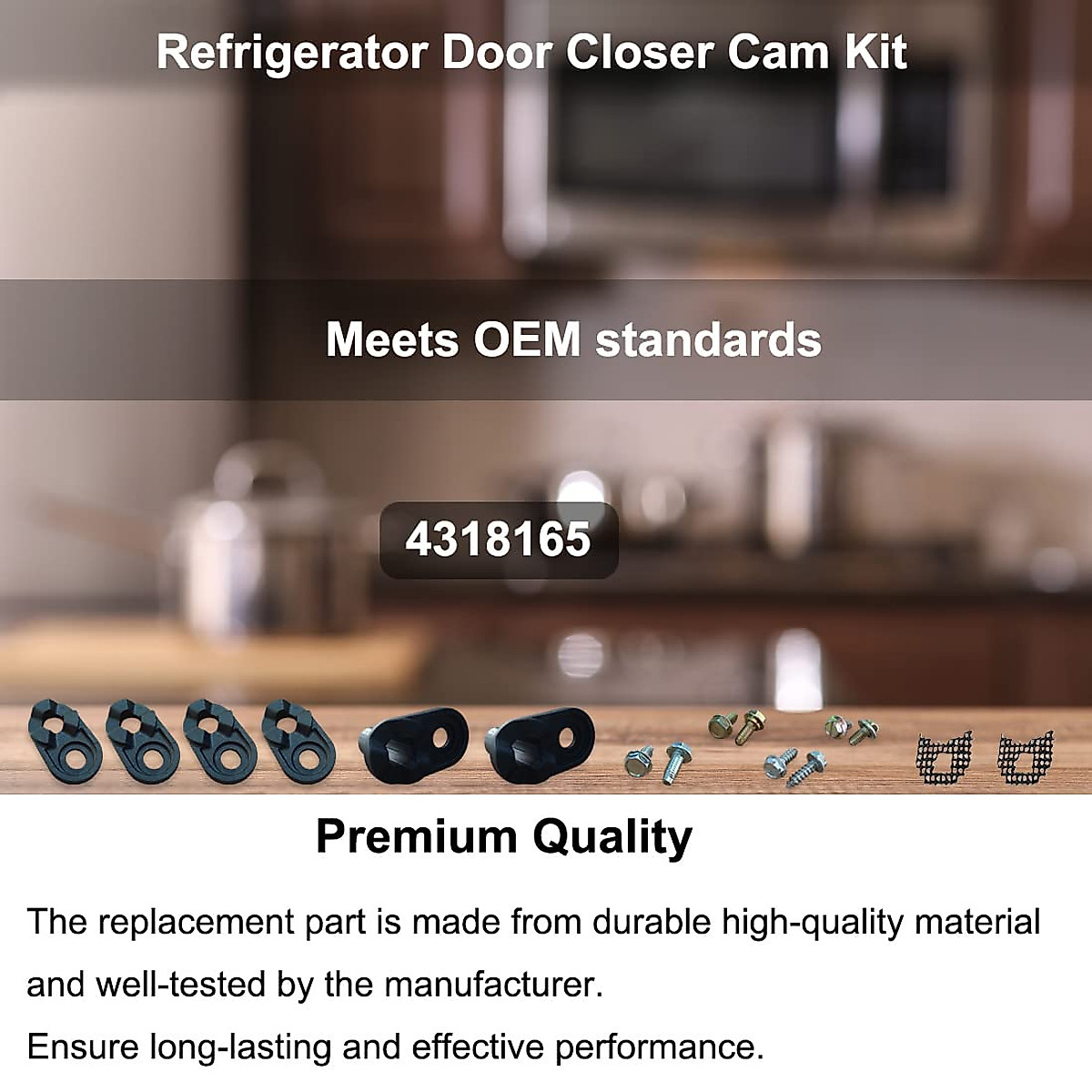 4318165 Refrigerator Door Closer Cam Kit Replacement Part for Whirlpool Kenmore KitchenAid Refrigerators - Replaces AP3103517 AH358690 EA358690 2182178 WPW10329686