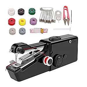 Handheld Sewing Machine, Mini Handheld Sewing Machine for Quick Stitching,Portable Sewing Machine Suitable for Home,Travel and DIY,Electric Handheld Sewing Machine for Beginners,Black