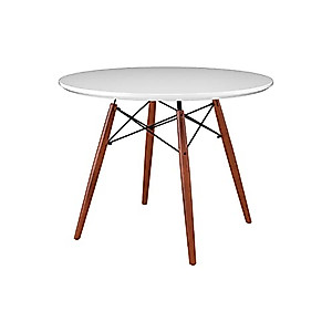 Eiffel Large Round Dining Table, Walnut Stain Legs