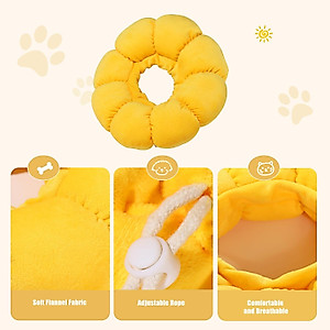 HOMBYS Soft Dog Cone for Dogs and Cats, Cute & Fluffy Flower Shape for Claming Dog, Adjustable Dog Collar Alternative After Surgery, Protective Elizabethan Collar for Dogs Recovery & Stop Licking, L