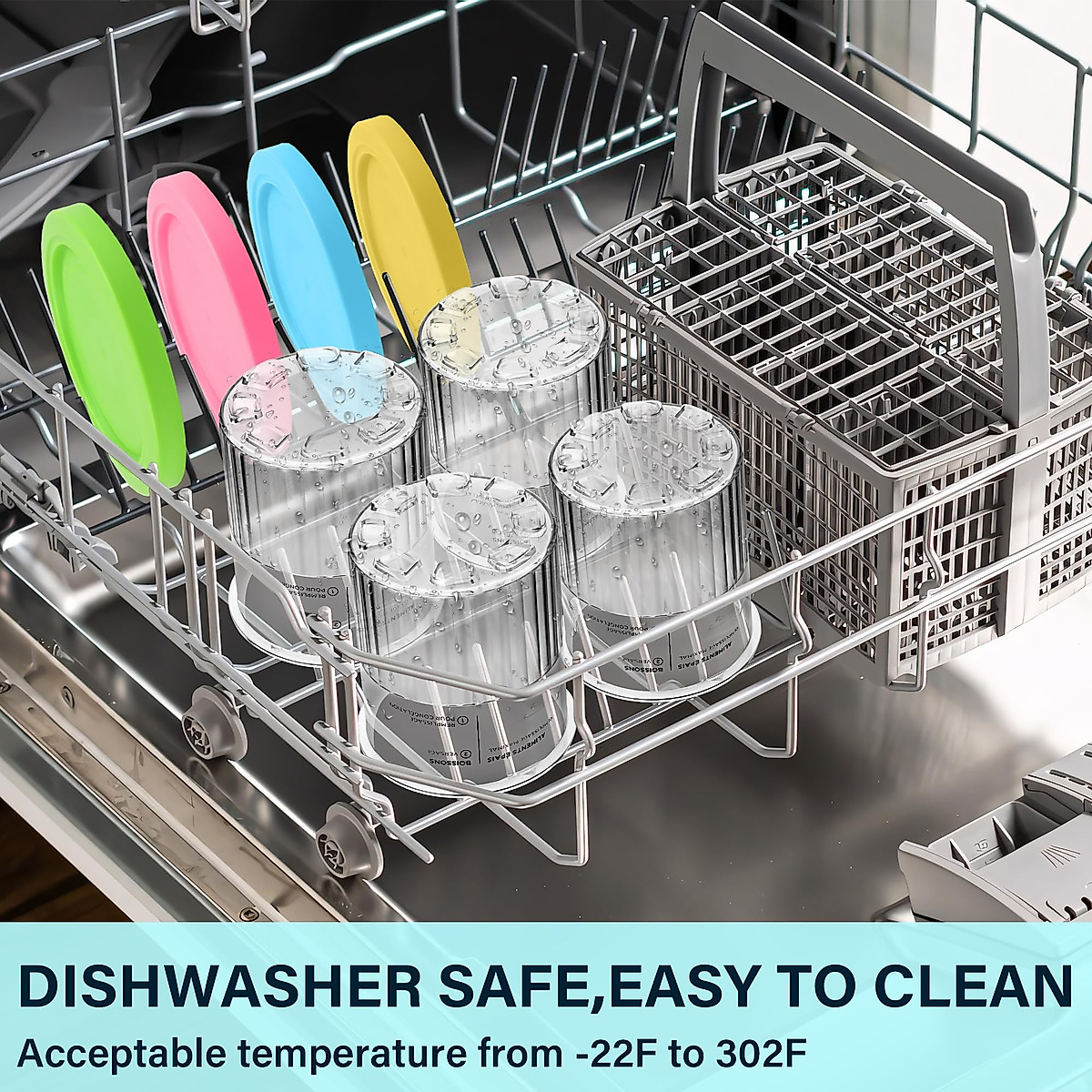 24 oz. Replacement 4 pack Creami Pints for Ninja NC500 NC501 Series Creamy Icecream Containers Cups lids Compatible with NC501 NC500 Ice Cream Maker