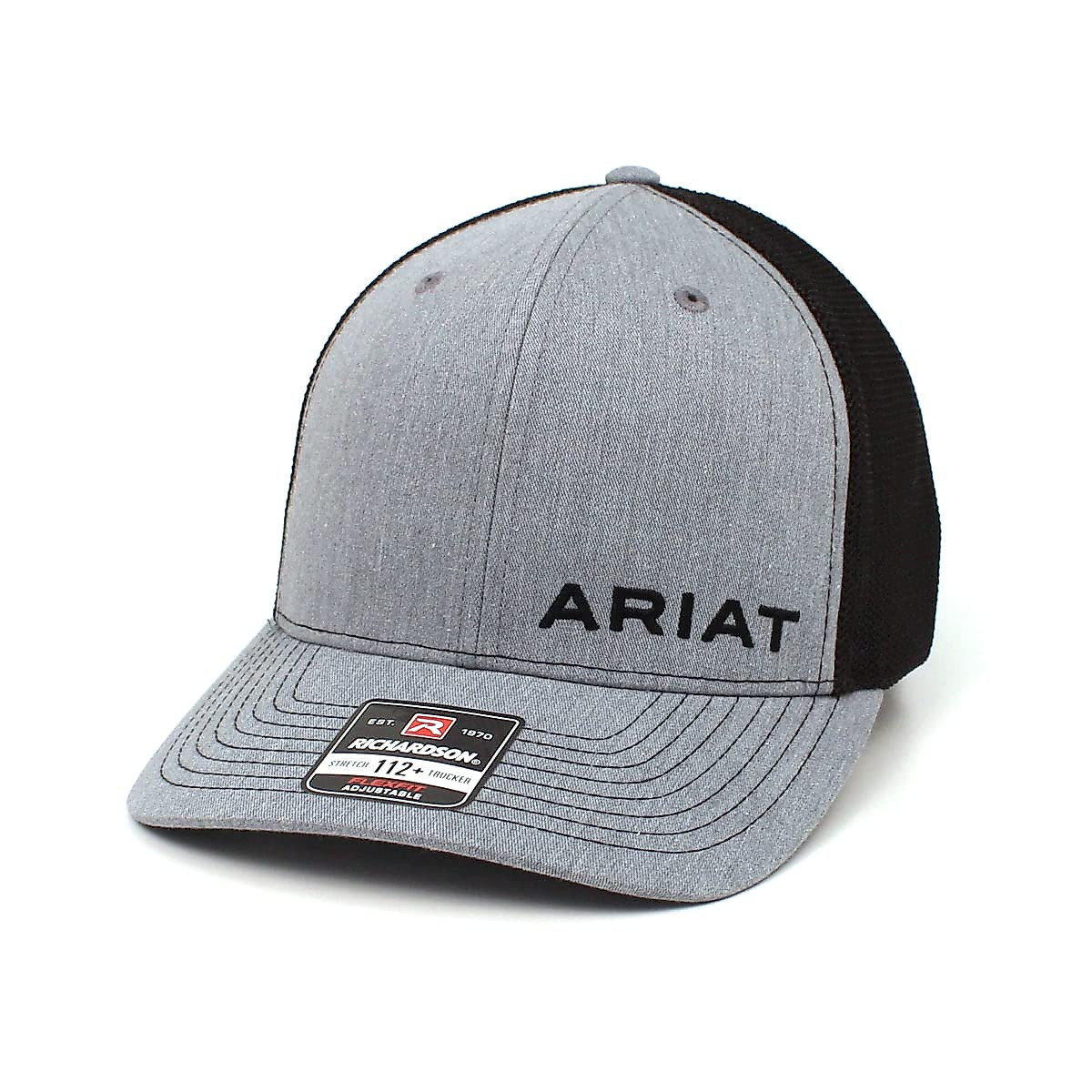 ARIAT Men's Grey Snapback Flexfit Off Set Logo Cap