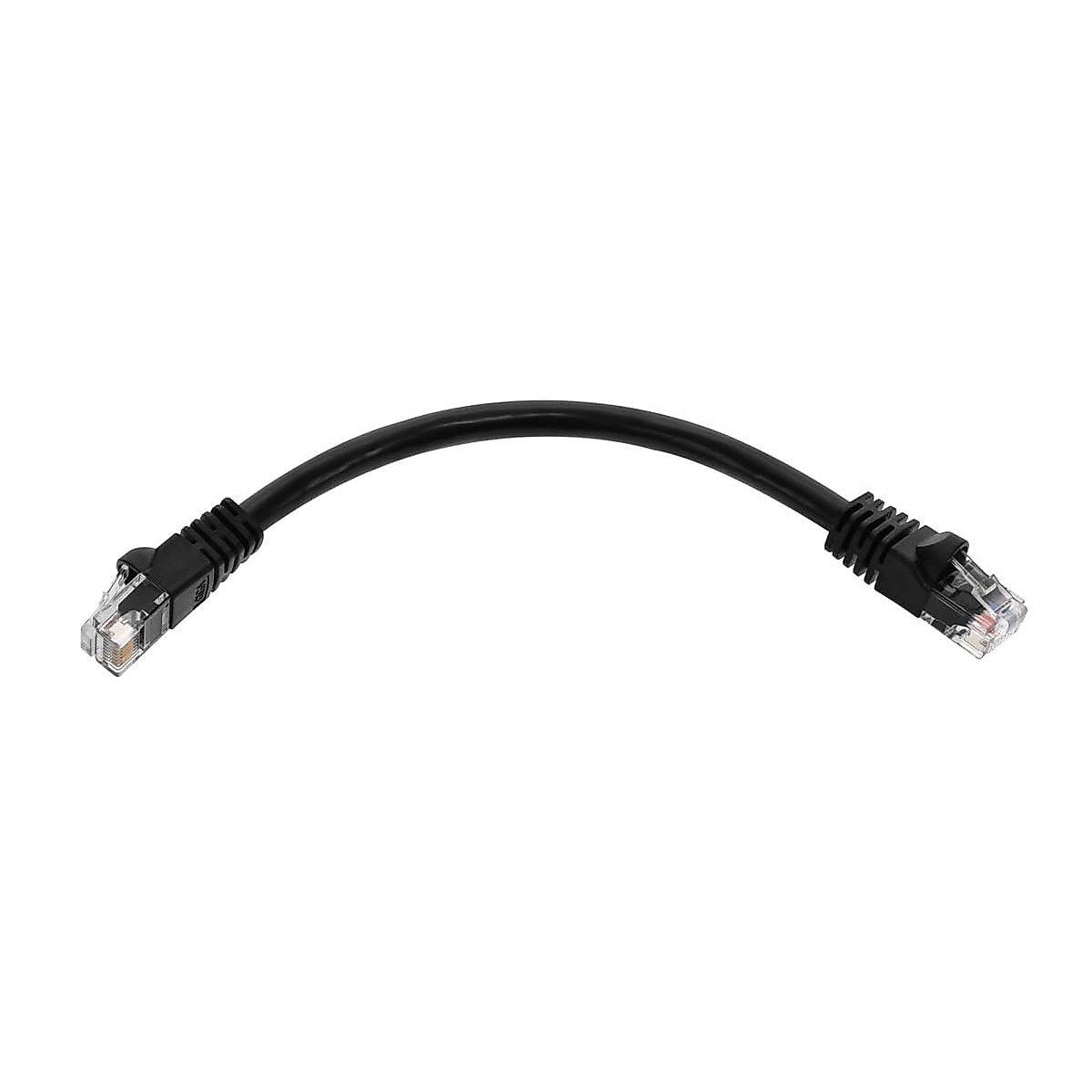 Monoprice 0.5FT 24AWG Cat6 550MHz UTP Ethernet Bare Copper Network Cable - Black