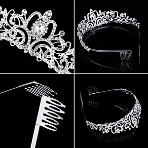 Halloween Tiara Crowns for Women Tiaras for Girls Princess Crown for Birthday Halloween Costume Bride Wedding Queen, Crystal Tiara