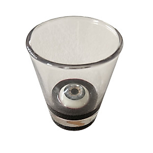Dead Head Props Eyeball Shot Glass in a pool of resin blood 1.5oz realistic life size