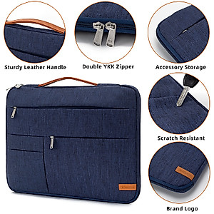 KINGSLONG 14 inch Laptop Sleeve Bag, Slim Shockproof Handbag, Computer Carrying Case Cover Compatible with MacBook Air/Pro,Acer Asus Dell HP Blue