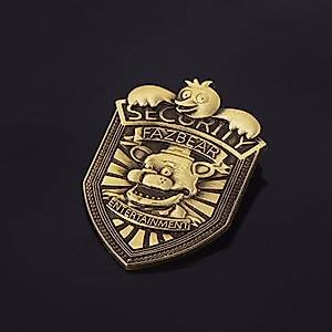 FNAF Fazbear Security Guard Badge - Freddy's Costume Cosplay Brooch Pin For Men Women (XZFANF)