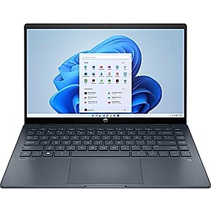 HP Pavilion 2-in-1 14" FHD IPS Touch-Screen Laptop | 12th Generation Intel Core i3-1215U（ Beat i5-10210U） | 8GB RAM | 512GB SSD | Windows 11 Home in S Mode | Blue | with USB3.0 HUB Bundle