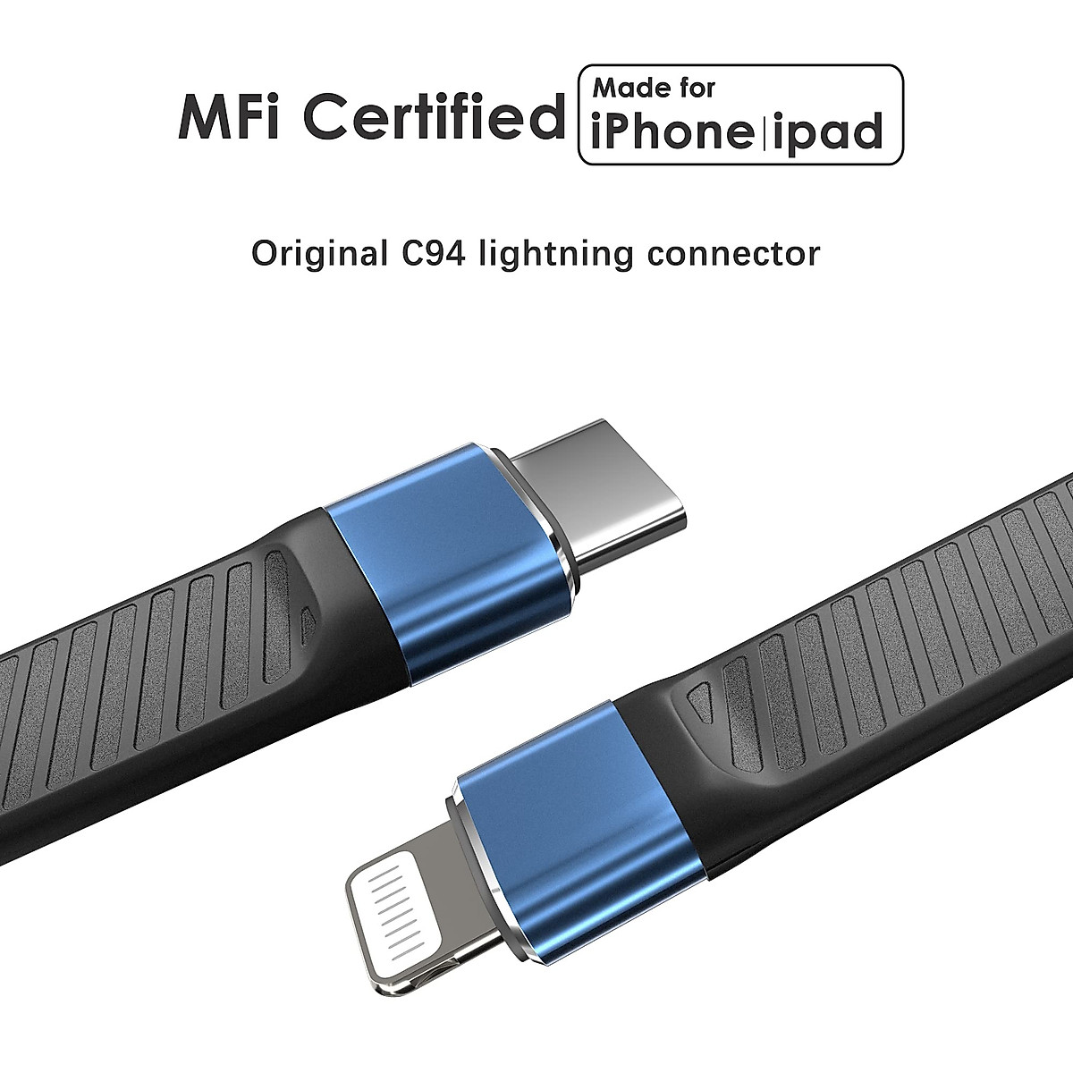 Aprilery Short USB C to Lightning Cable (0.46ft, MFi Certified), Fast Charging and Data Sync Type C to Lightning Cable for iPhone 13/13 pro/13 pro Max/12/12 mini/11/XS/XR/X/8/SE/AirPods/iPad