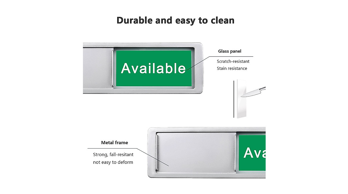 Vacant Occupied Sign for Rooms | Clear Room Status Indicator