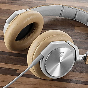 GEEKRIA QuickFit Audio Cable with Mic Compatible with B&O H95, HX, Portal, H9 3rd Gen, H9i, H8i Cable, 3.5mm Aux Replacement Stereo Cord with Inline Microphone and Volume Control (4 ft/1.2 m)