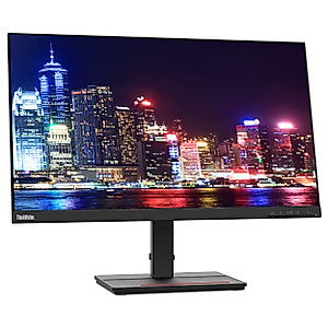 Lenovo ThinkVision S24e-20 23.8" Full HD WLED LCD Monitor 2-Pack Bundle with 1920 x 1080, Vertical Alignment, HDMI-VGA, Raven Black, MK270 Wireless Keyboard and Mouse, Gel Pads, Dual Monitor Stand