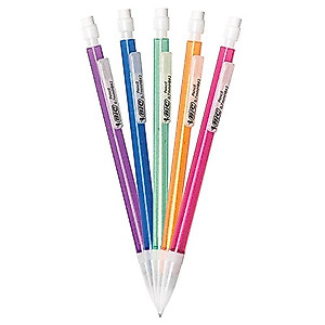 BIC Xtra-Sparkle Mechanical Pencil, Medium Point (0.7mm), Fun Design With Colorful Barrel, 15-Count