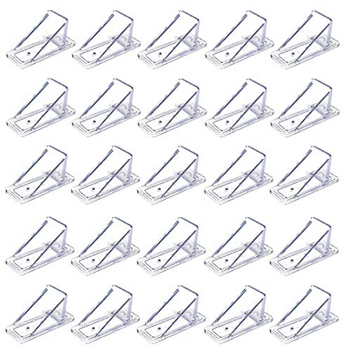 V2-Mini Roof Guard Snow Guard Prevent Sliding Ice Snow Stop Buildup Plastic Multipack-Multicolor (50, Clear)