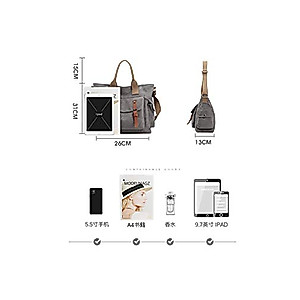 Womens Crossbody Handbags Canvas Shoulder Purse Daily Shopper Satchel Work Bag Travel Purse Top Handle Tote Bag Grey