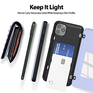 GOOSPERY iPhone 11 Pro Max Wallet Case with Card Holder, Easy Magnetic Door Closure Protective Dual Layer Bumper Sturdy Phone Back Cover (Lilac Purple)