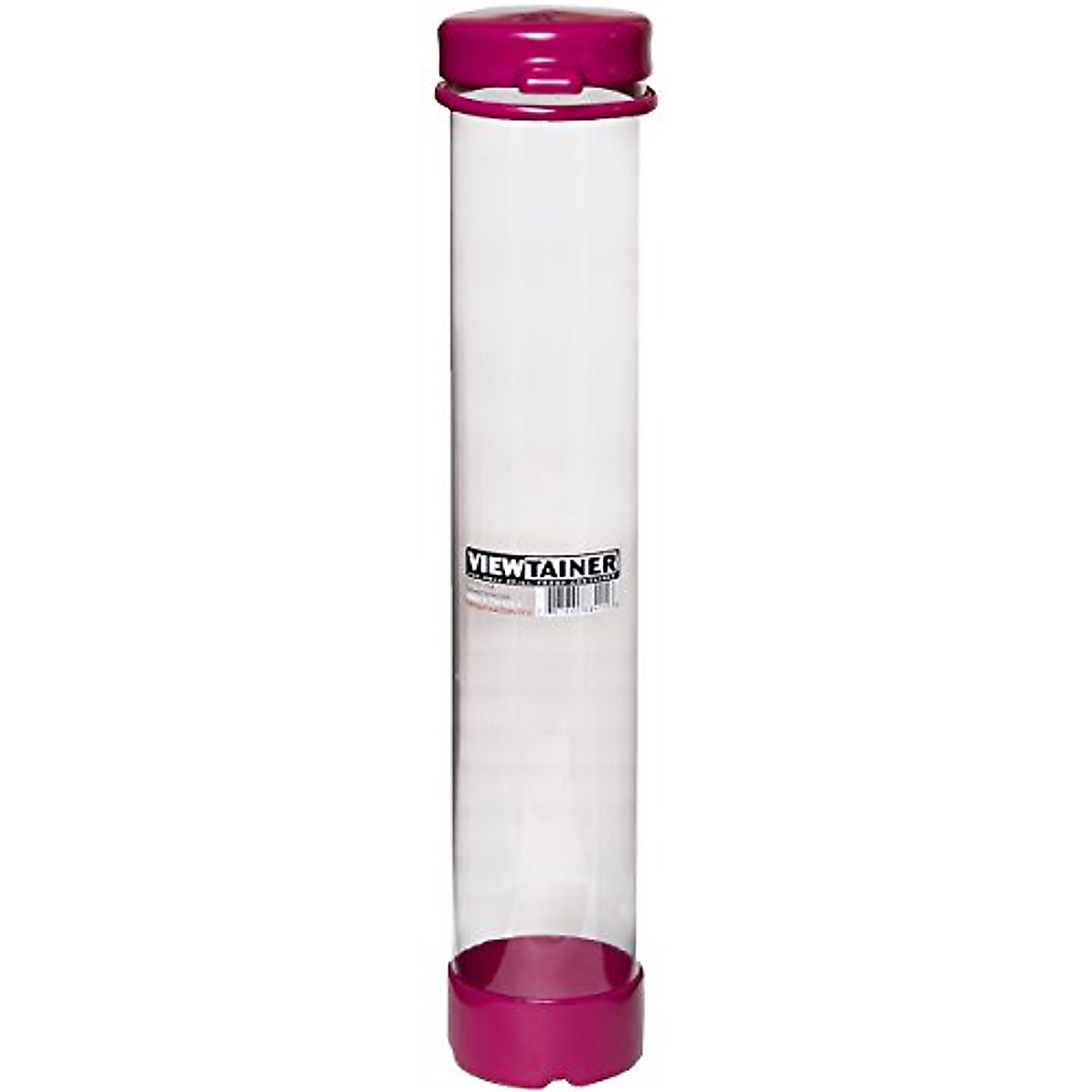 Viewtainer CCRT27515-7 RASPBRRY Tethered Cap Storage Container, 2.75"X15", Raspberry