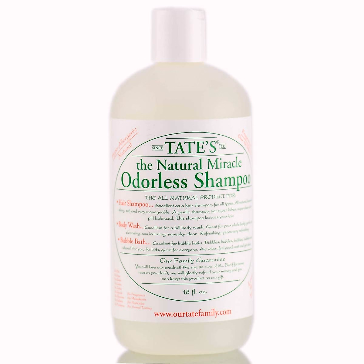 Odorless Unscented Shampoo - Perfect for People with Sensitivities 18 FL OZ