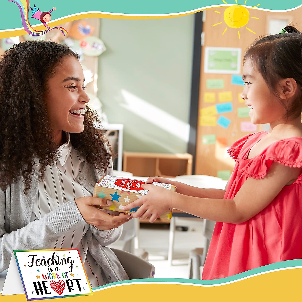 Jetec 24 Sets Teacher Thank You Cards Teacher Appreciation Gift Cards Bulk for Teachers Day Teacher Best Teacher Ever Card Teacher of the Year Appreciation Gifts (Appreciation)