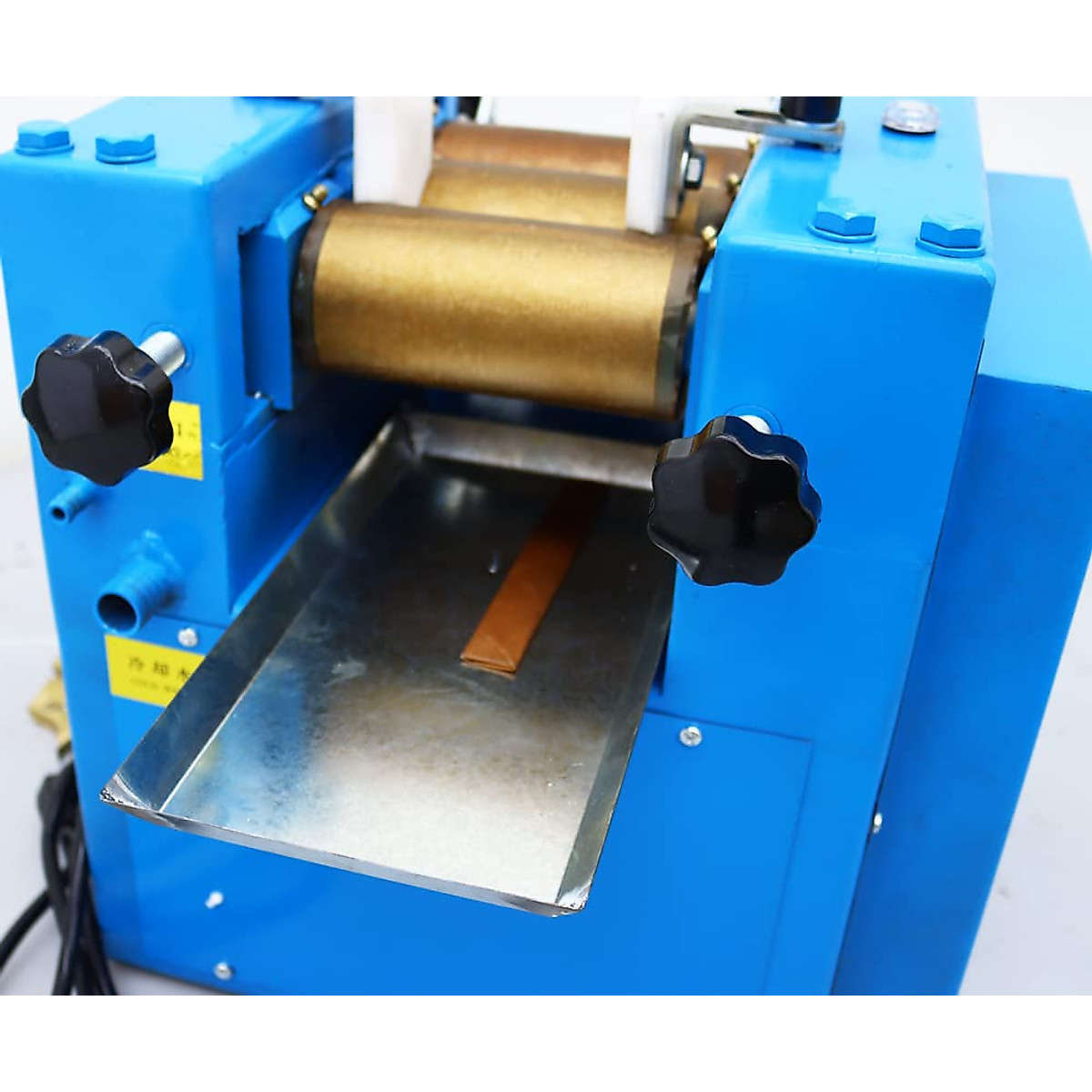 EQCOTWEA Laboratory Grinder Electric Three Roll Grinding Milling Machine 750W Ink Paint Pigments Miller Lab Application with Chilled Alloy Casting Rollers