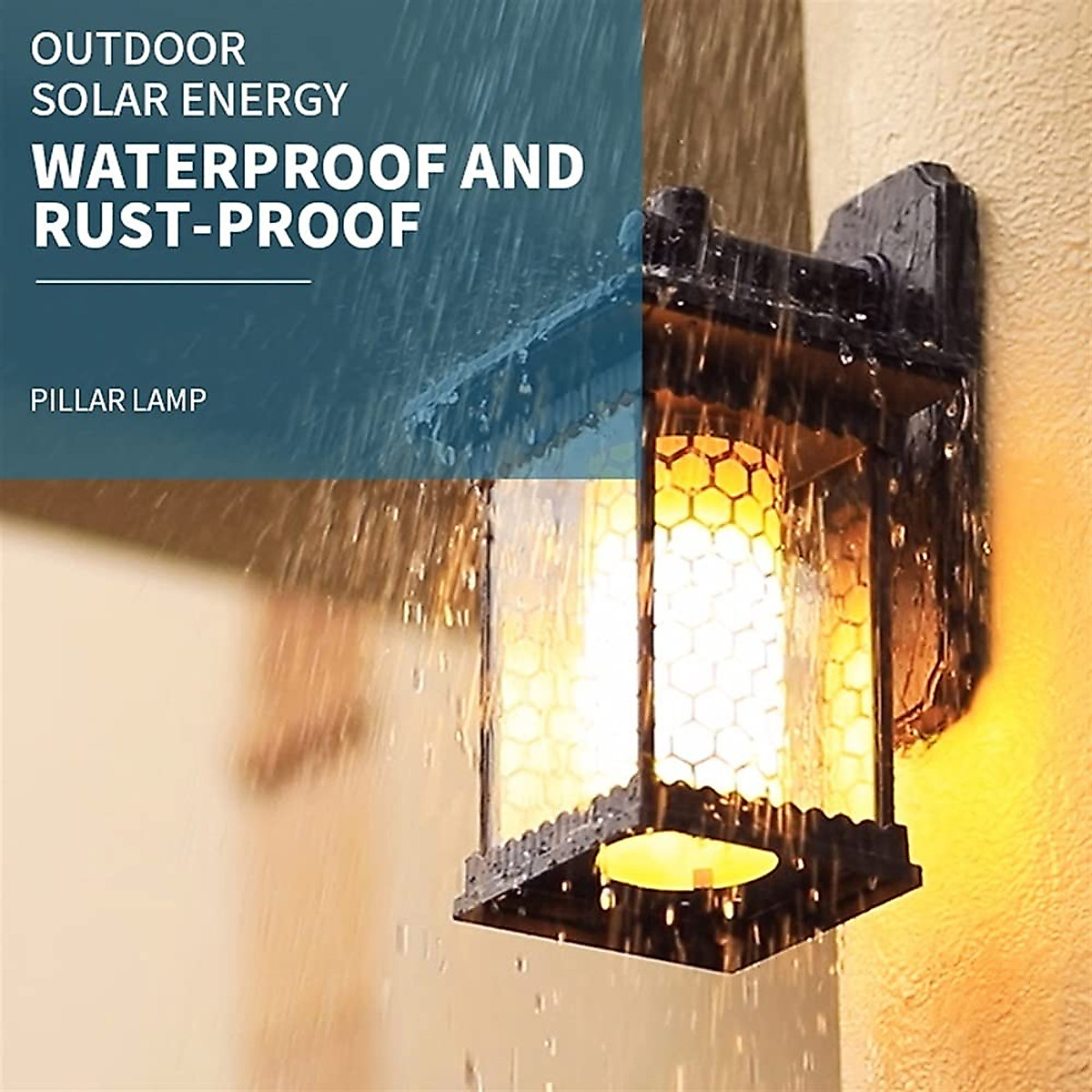 European Wall Light Exterior Wall Lantern Waterproof Sconce Square Aluminum Housing Outdoor E27 Wall Lamp Carriage Light Home Outside Lighting for Villa Entrance Courtyard Garden Decor