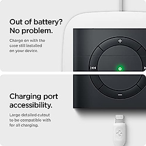 Spigen Classic Shuffle Designed for Airpods 3rd Gen Case with Keychain, Classic Design Airpods 3 Case (2021) - Charcoal