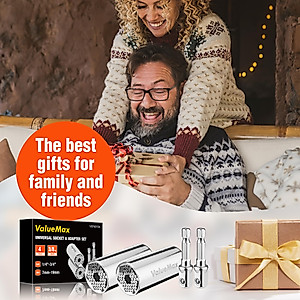 VALUEMAX 4 PCS Super Universal Socket Tools Gifts for Men, Christmas Stocking Stuffers for Father, Birthday Gifts, Cool Stuff Gadgets for Dad, Boyfriend, Power Drill Adapter (7-19 MM)