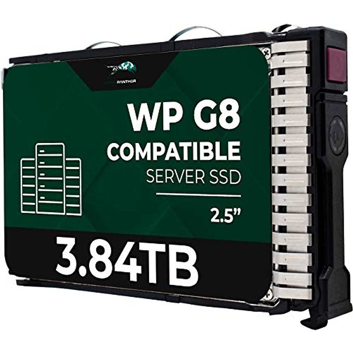 Water Panther 3.84TB SATA 6Gb/s 2.5" SSD for HPE ProLiant Servers | Enterprise Drive in Gen8/Gen9 Carrier