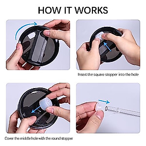 9 PCS Straw Cover for Stanley, Spill Stopper for Stanley Cup Accessories, Compatible with 1.0 Stanley 40&30 Oz Tumbler