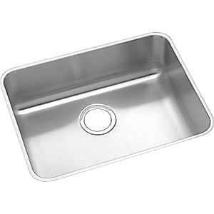 Elkay Lustertone Classic ELUHAD211555 Single Bowl Undermount Stainless Steel ADA Sink 23.5 x 15.75 x 5.375 inches