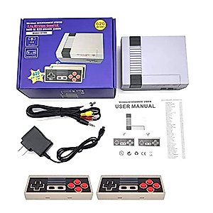 Classic Mini Retro Game Console with Built-in 620 Video Games and 2 Classic Wireless Controllers,AV Output Game System for Kids and Adults Ideal Gift.