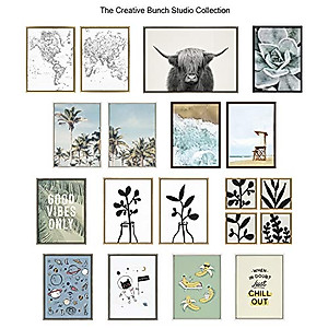 Kate and Laurel Blake This Week Framed Printed Glass Dry Erase Board by The Creative Bunch Studio, 18x24 Natural, Printed Glass Wall Décor