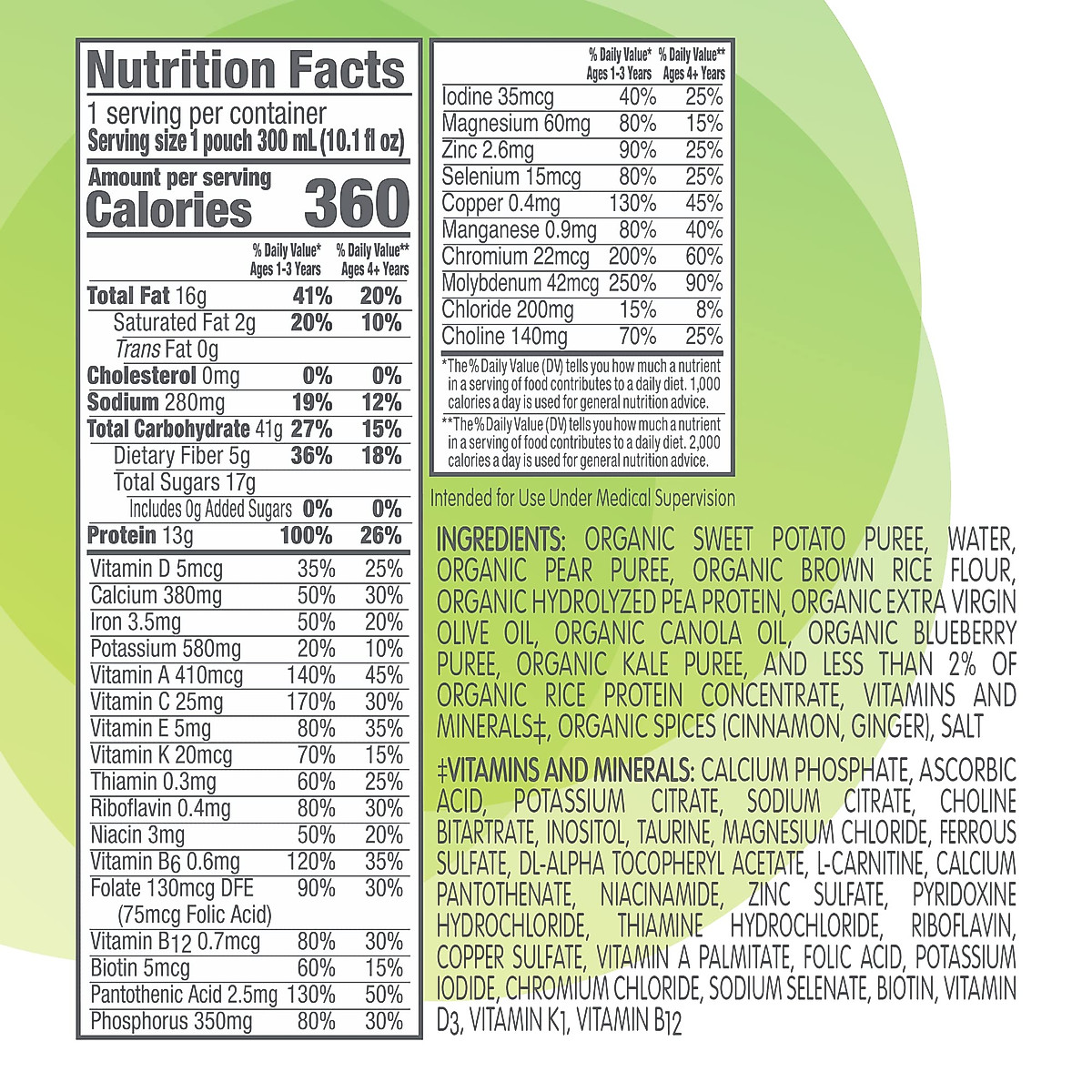 Compleat Pediatric Organic Blends Plant Based, 10.1 fl oz Pouch, 24 Count